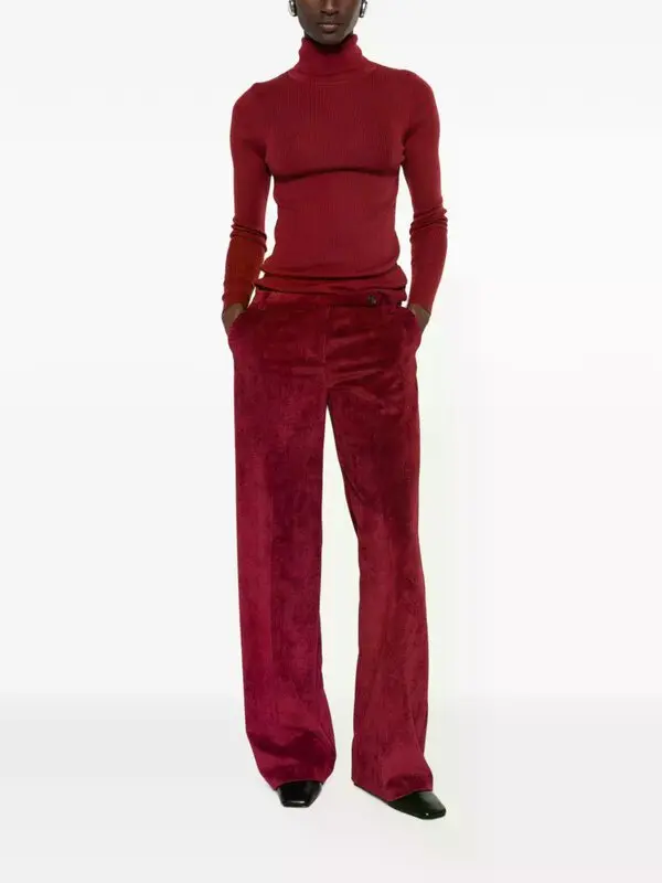 ERMANNO FIRENZE Corduroy-effect Palazzo Pants