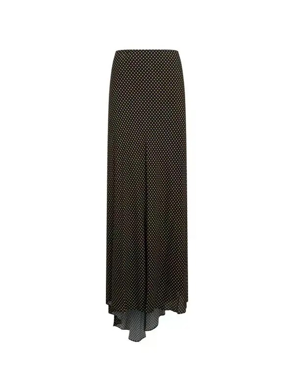 Philosophy Di Lorenzo Serafini Polka-dot Asymmetric Long Skirt - Black