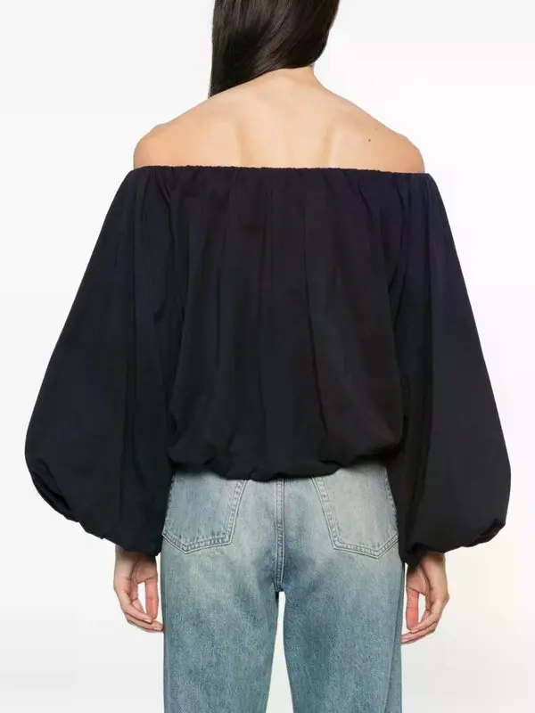 Dorothee Schumacher Off-shoulder Balloon-sleeve Top - Blue