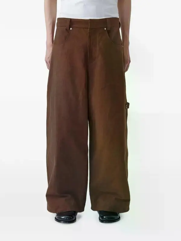 SAGE NATION Cotton Painter Trousers In Mocha