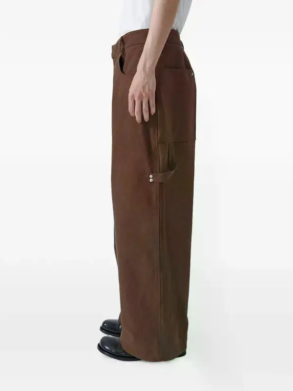 SAGE NATION Cotton Painter Trousers In Mocha