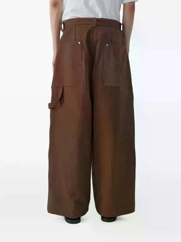 SAGE NATION Cotton Painter Trousers In Mocha