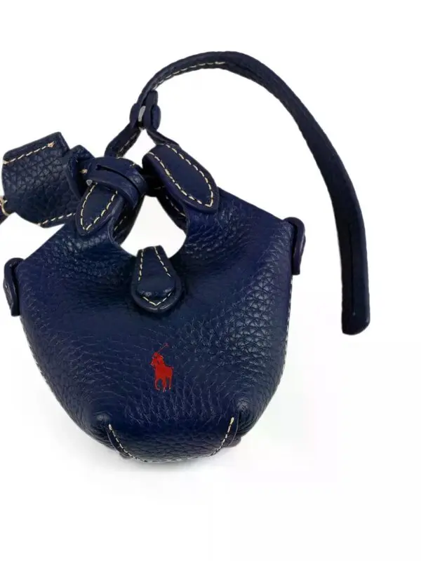 Polo Ralph Lauren Logo-embroidered Pebbled Leather Keyring