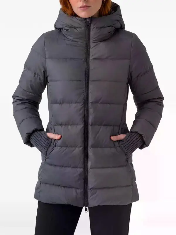 Herno Quilted Puffer Jacket With Detachable Hood - Grey