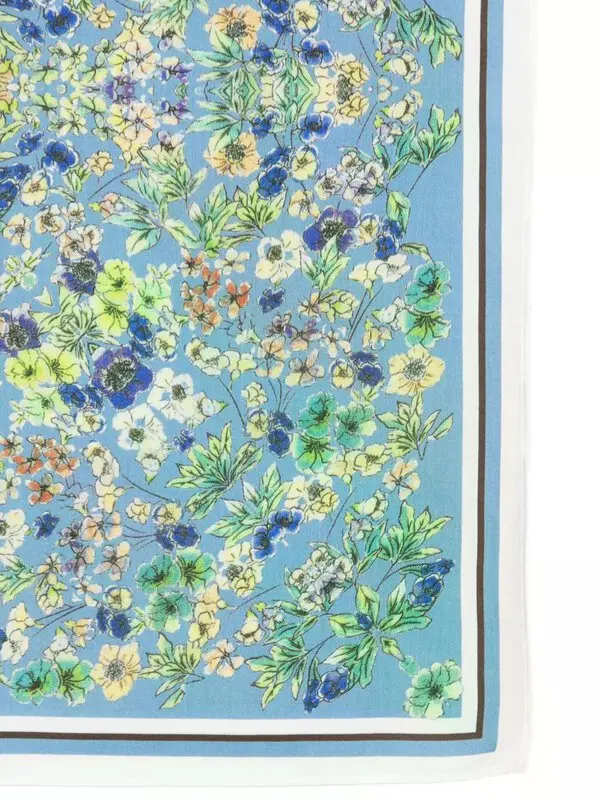 Marc O'polo Floral-print Silk Scarf - Blue