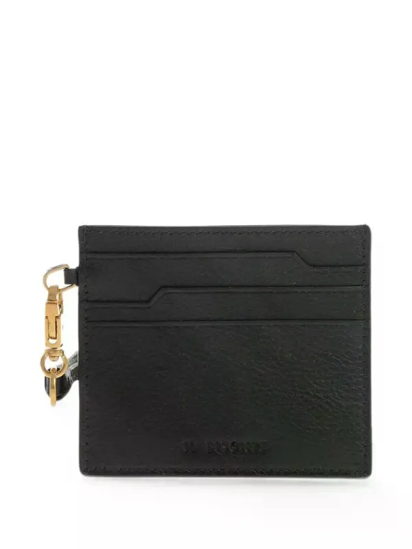 Il Bisonte Mediterranea Hammered Leather Card Holder - Black