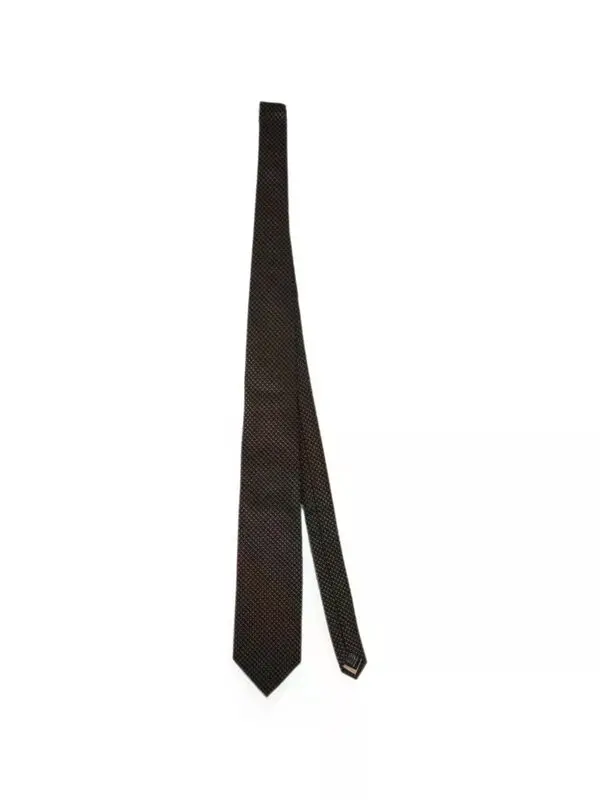 Pal Zileri Micro-checked Silk Neck Tie
