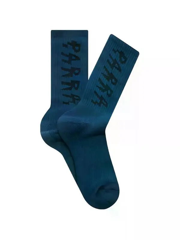 PARRA Spiked Logo Knit Ribbed Socks