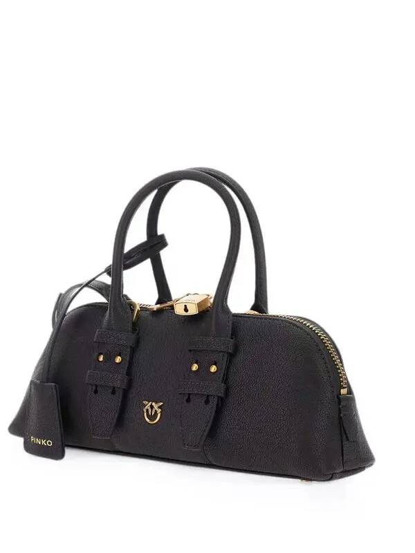 Pinko Escape Bag Horizontal Small Handbag In Full-grain Leather