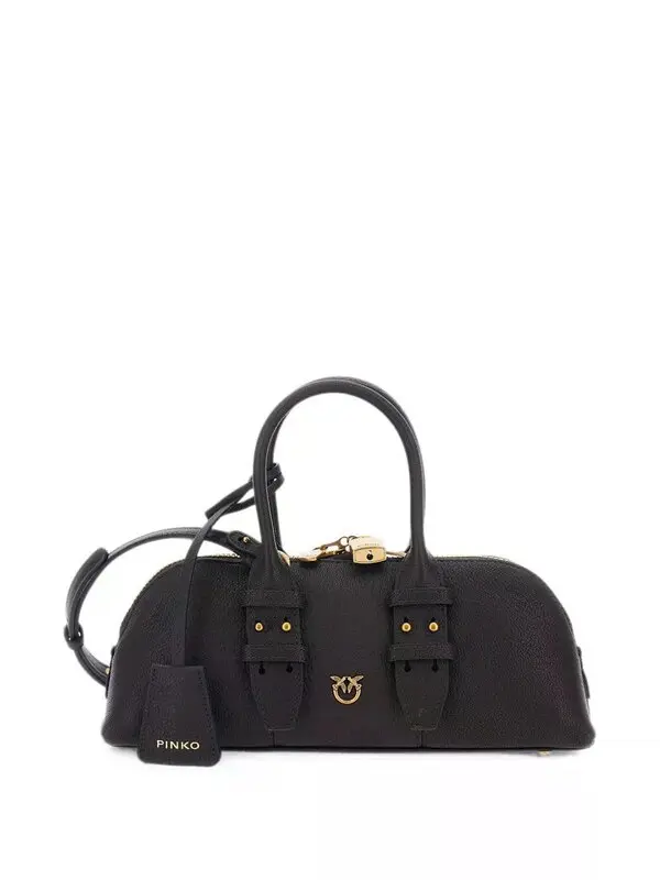 Pinko Escape Bag Horizontal Small Handbag In Full-grain Leather