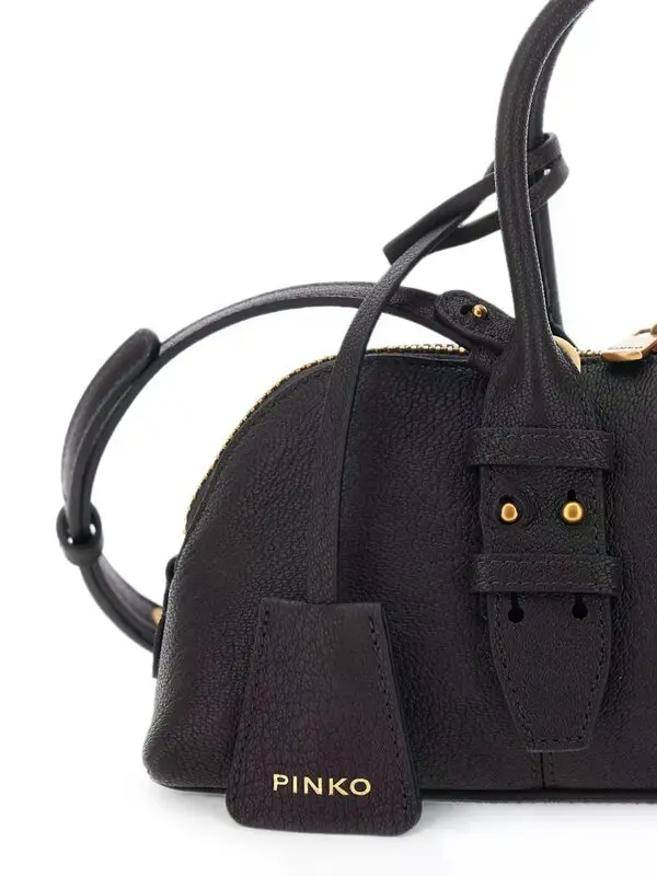 Pinko Escape Bag Horizontal Small Handbag In Full-grain Leather