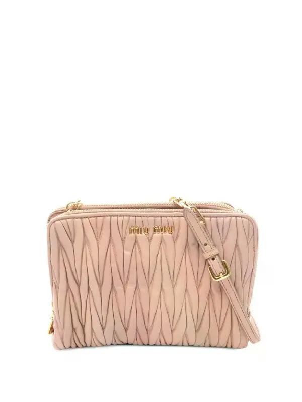 Miu Miu Matelassé Shoulder Bag - Pink