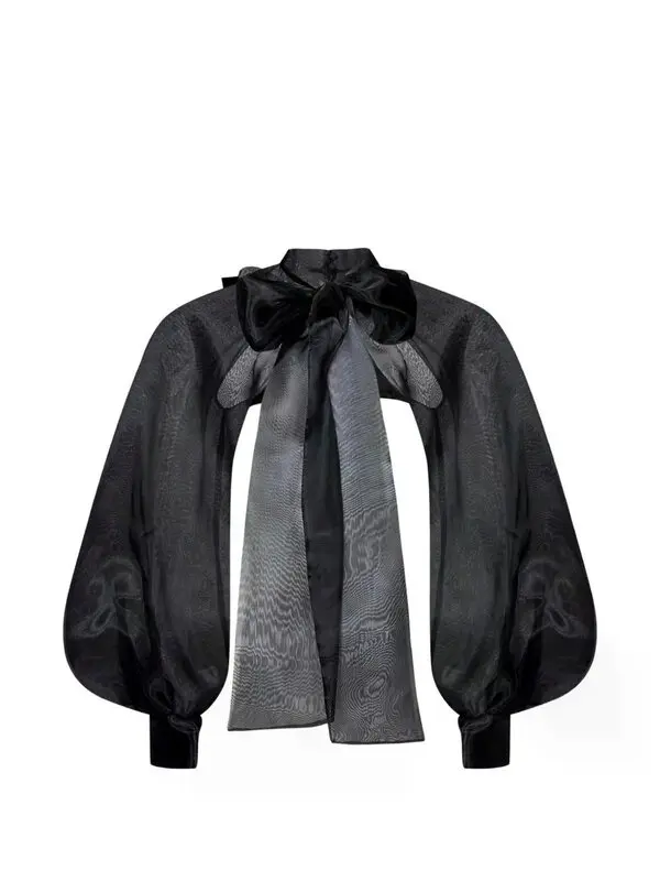 ROOM76 Lavallière Puff-sleeve Shirt