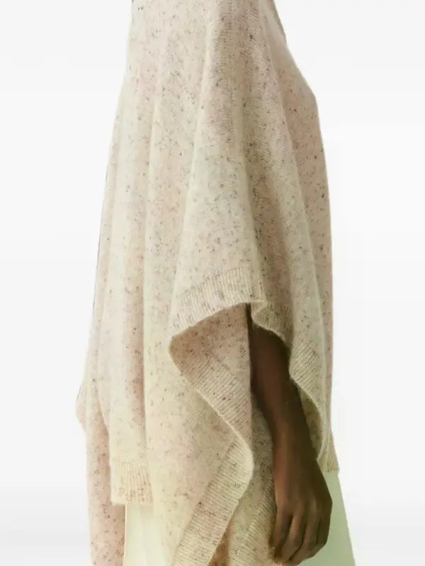 Fabiana Filippi Flecked-knit Button-collar Cape