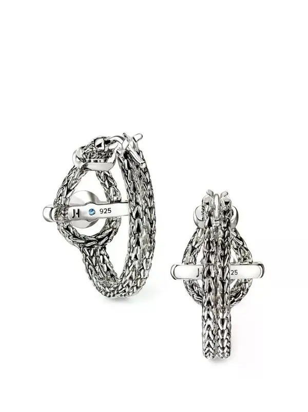 John Hardy Icon Blue Topaz Hoop Earrings