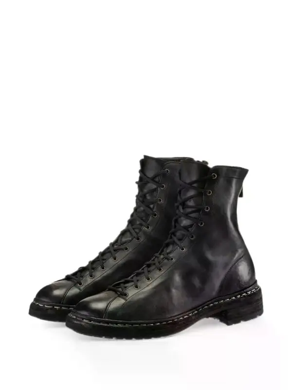 Guidi Lace-up Biker Boots In Horse Leather
