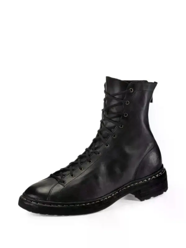Guidi Lace-up Biker Boots In Horse Leather