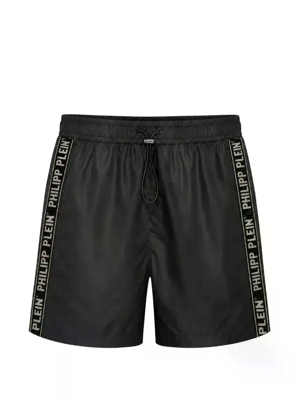 Philipp Plein Embellished Swim Shorts - Black
