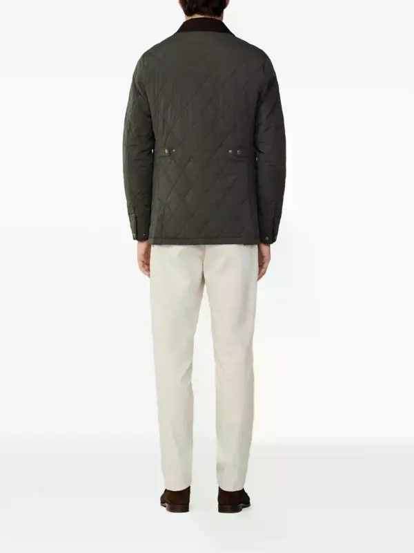HACKETT LONDON Quilted Corduroy-collar Jacket