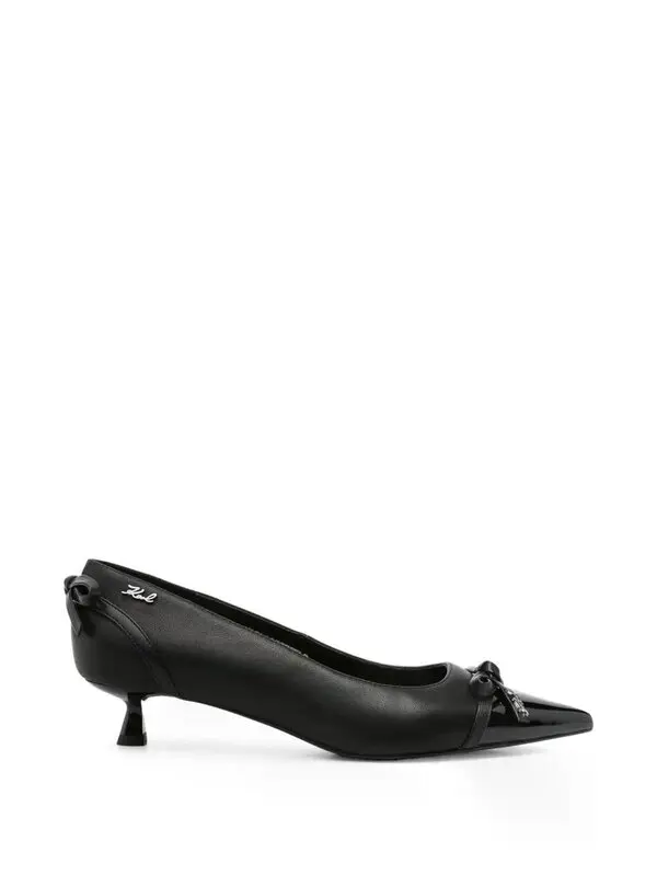 Karl Lagerfeld Pasha Bow-detail Pointed-toe Pumps