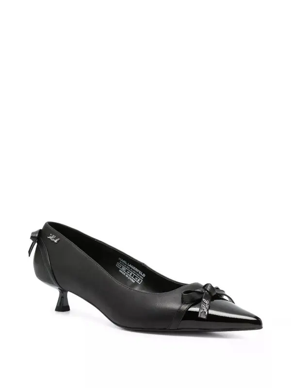 Karl Lagerfeld Pasha Bow-detail Pointed-toe Pumps