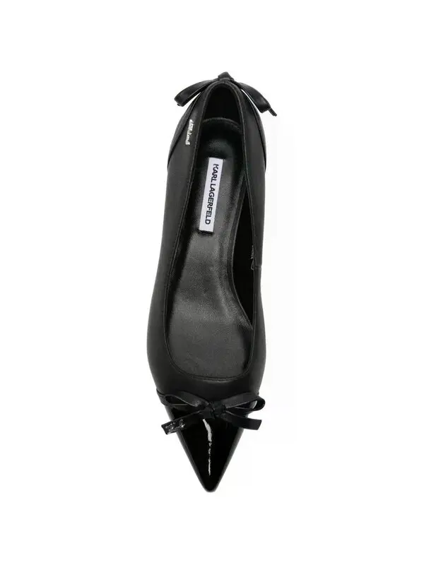 Karl Lagerfeld Pasha Bow-detail Pointed-toe Pumps