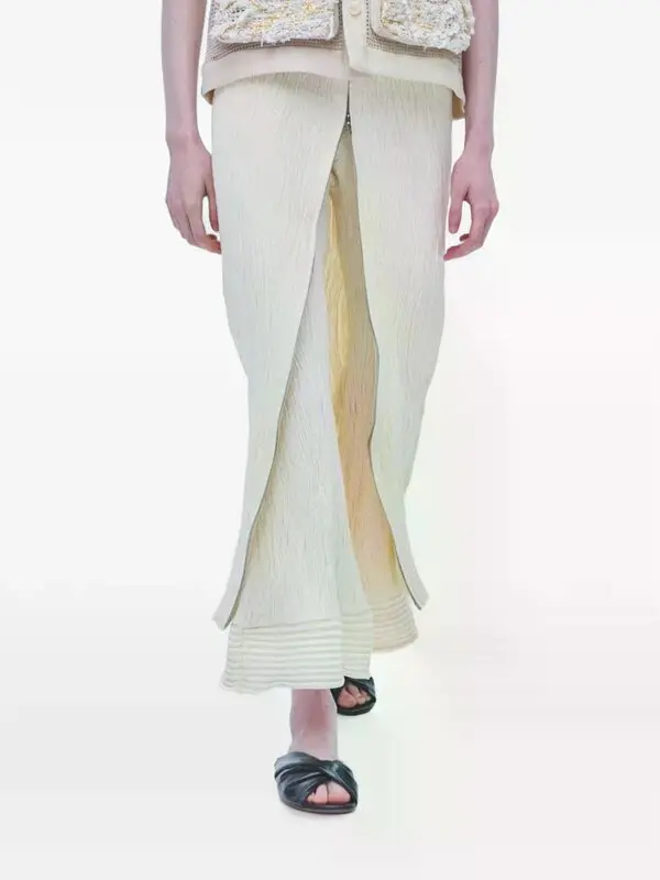 MULLER OF YOSHIOKUBO Textured Maxi Skirt - Neutrals