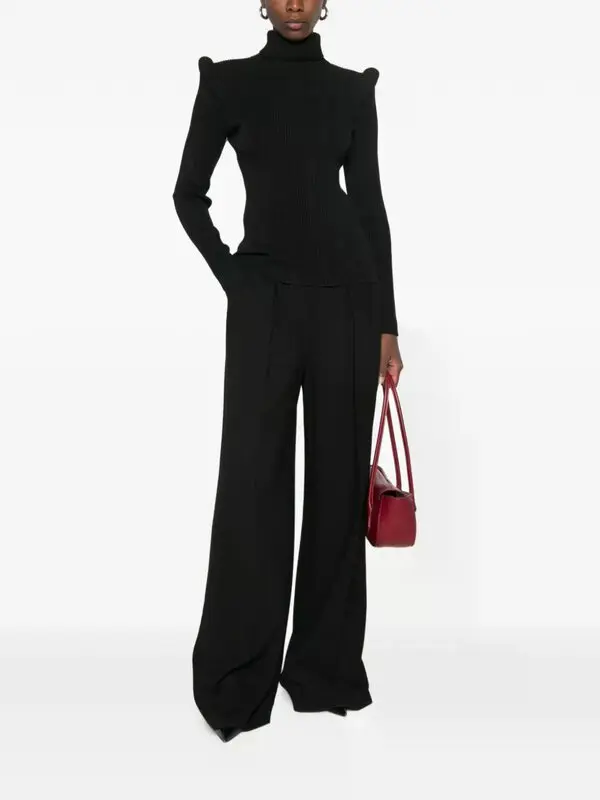 Elisabetta Franchi Ribbed-knit Turtleneck Sweater