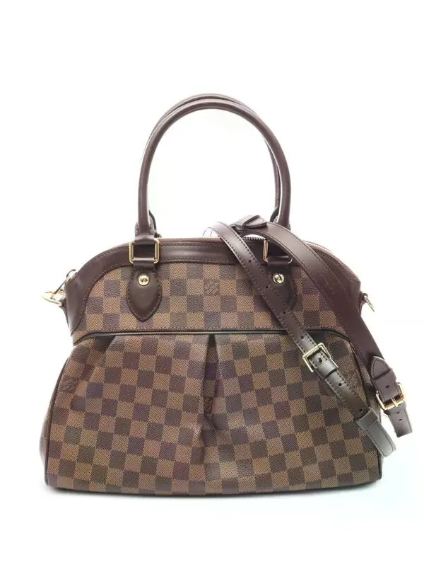 LOUIS VUITTON Damier Ebene Trevi Pm Handbag - Brown
