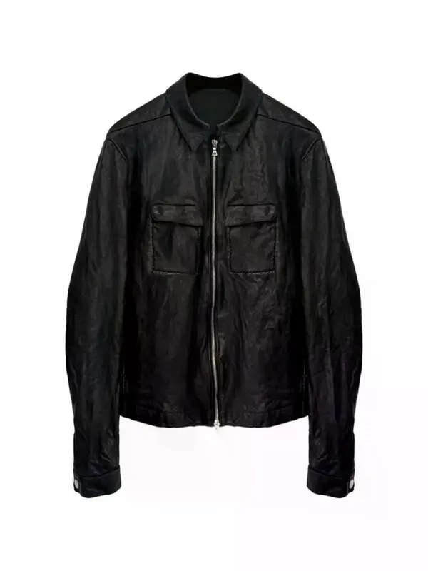 SAN263-1 Embroidered Leather Jacket