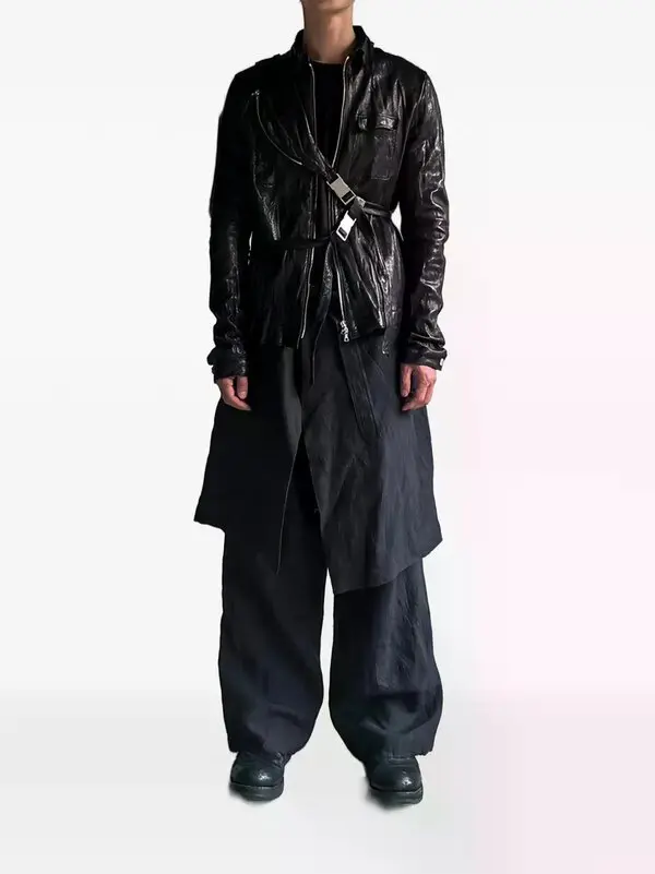 SAN263-1 Embroidered Leather Jacket