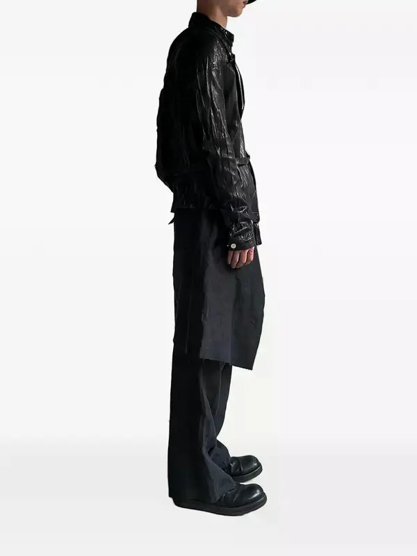 SAN263-1 Embroidered Leather Jacket