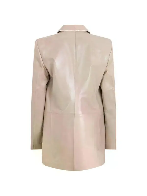 Philosophy Di Lorenzo Serafini Leather V-neck Blazer