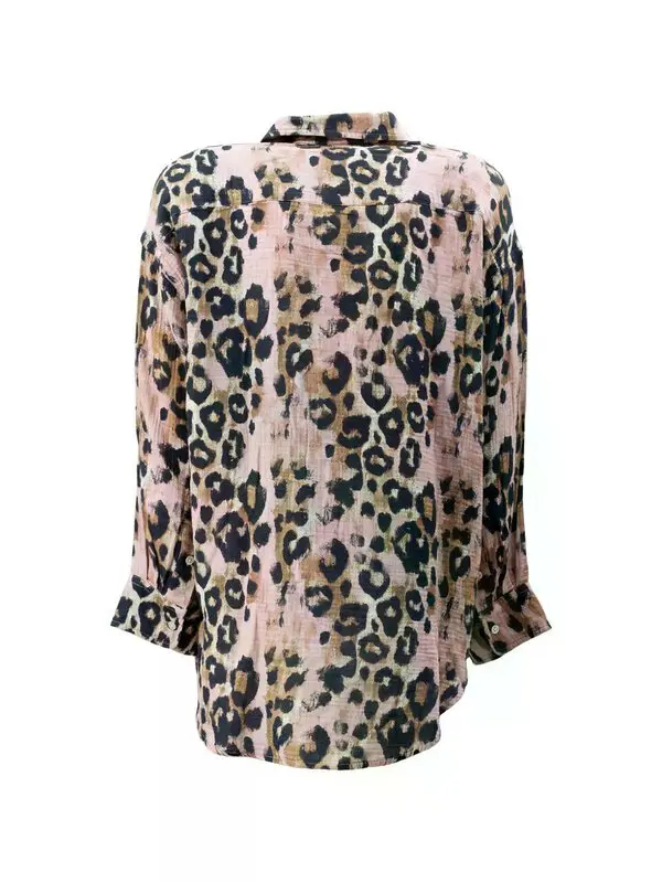 R13 Leopard-print Chest-pocket Shirt