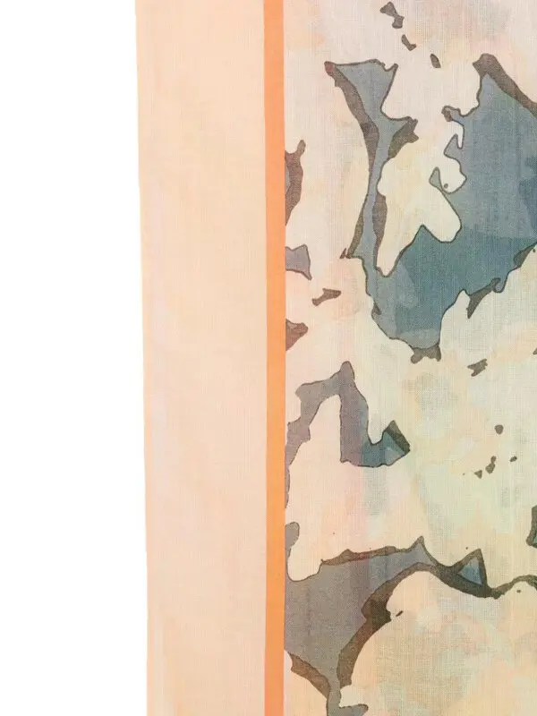 Marc O'polo Floral-print Frayed Scarf