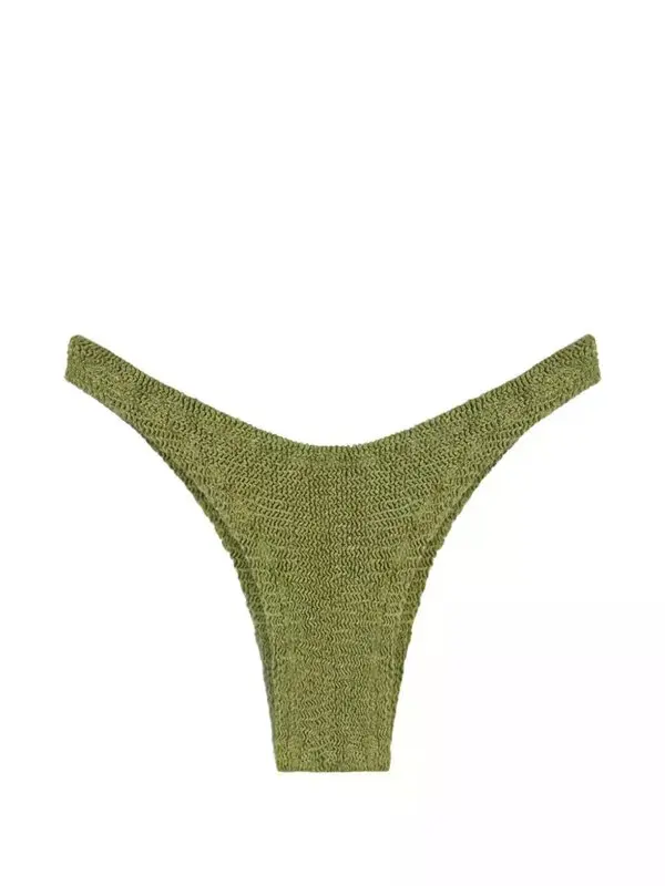 REINA OLGA Ginny Crinkle-effect Bikini Bottoms