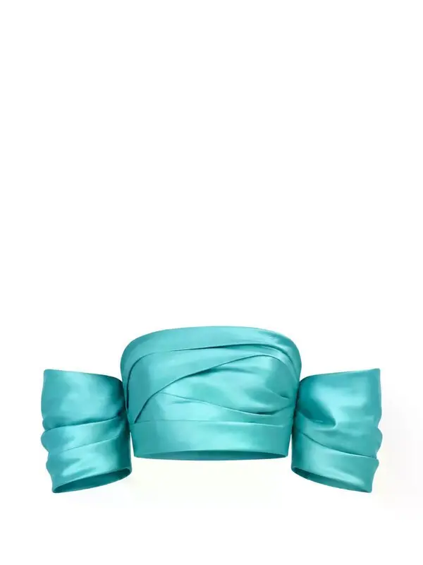 GEMY MAALOUF Strapless Draped Sleeve Blouse