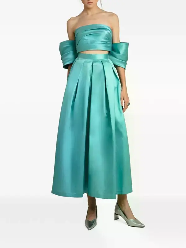 GEMY MAALOUF Strapless Draped Sleeve Blouse