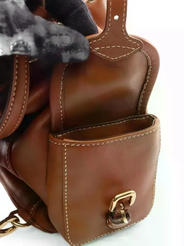 Miu Miu 2010s Buckle Leather Backpack