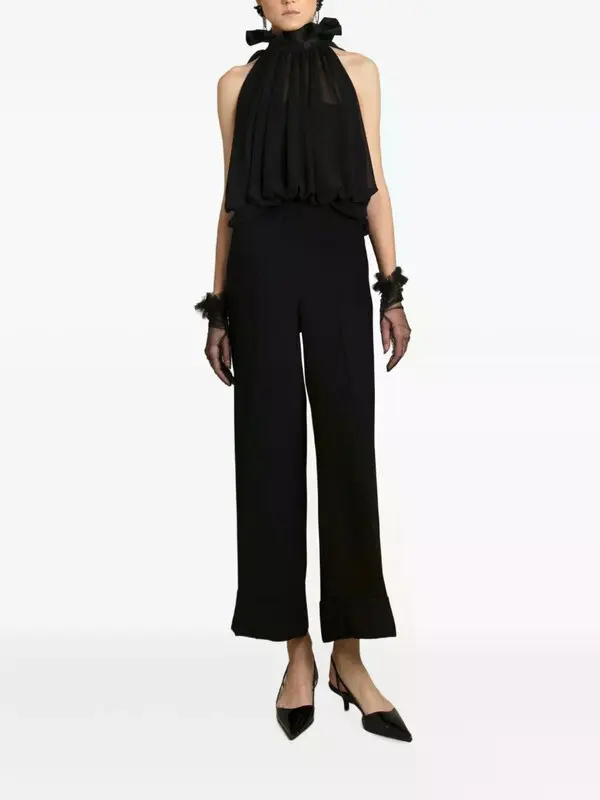 GEMY MAALOUF Ruffled Collar Halterneck Blouse