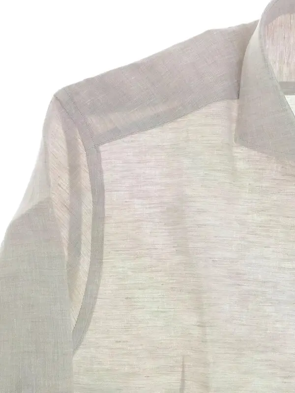 Corneliani Linen French-collar Shirt - Neutrals