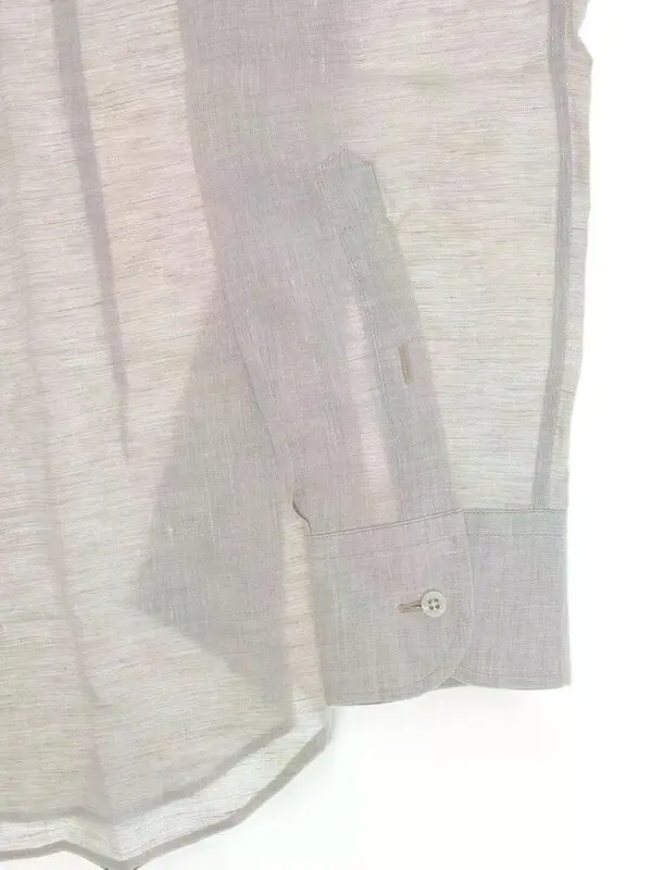 Corneliani Linen French-collar Shirt - Neutrals