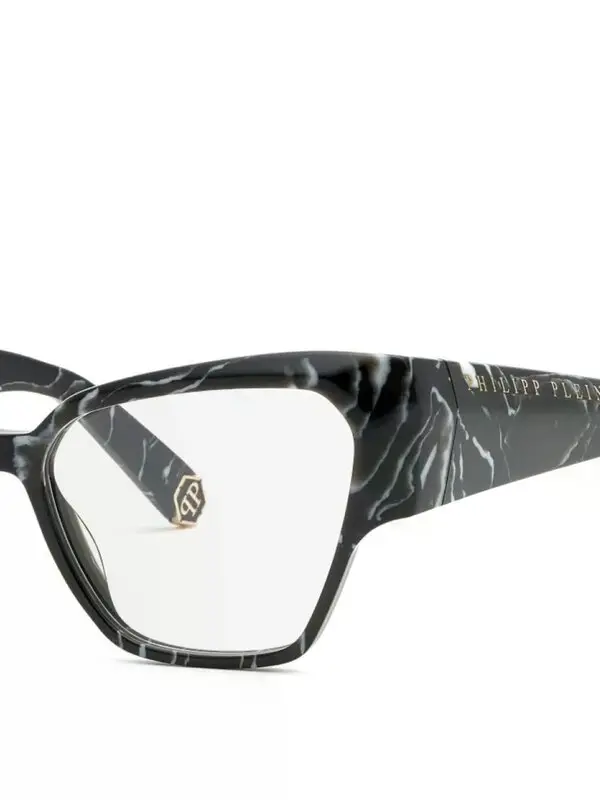 Philipp Plein Marble-effect Cat-eye Eyeglasses