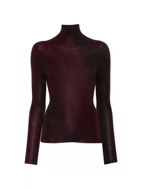 Eric Bompard Ribbed Texture Long Sleeve Sweater