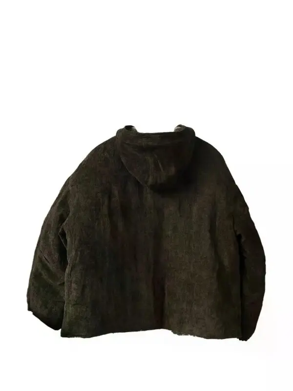 AVIVA JIFEI XUE Padded Linen-velvet Parka