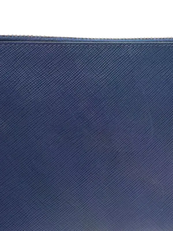 Prada Saffiano Leather Pouch With Bow Detail
