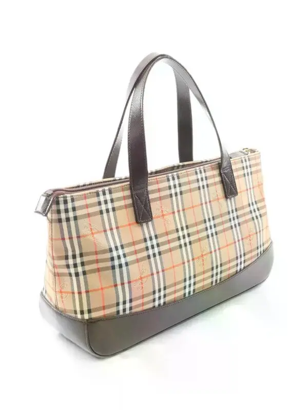 Burberry Nova Check Logo Charm Tote Bag