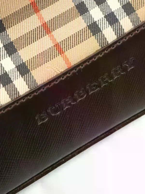 Burberry Nova Check Logo Charm Tote Bag