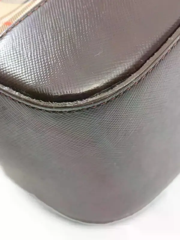 Burberry Nova Check Logo Charm Tote Bag