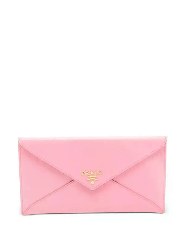 Prada 2010s Envelope Bi-fold Wallet - Pink